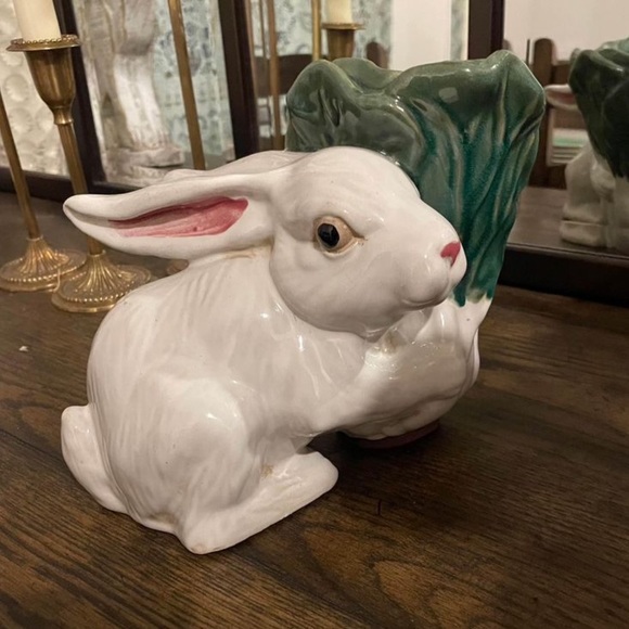 Accents | Vintage Majolica Rabbit Vase Plant Holder Vase | Poshmark